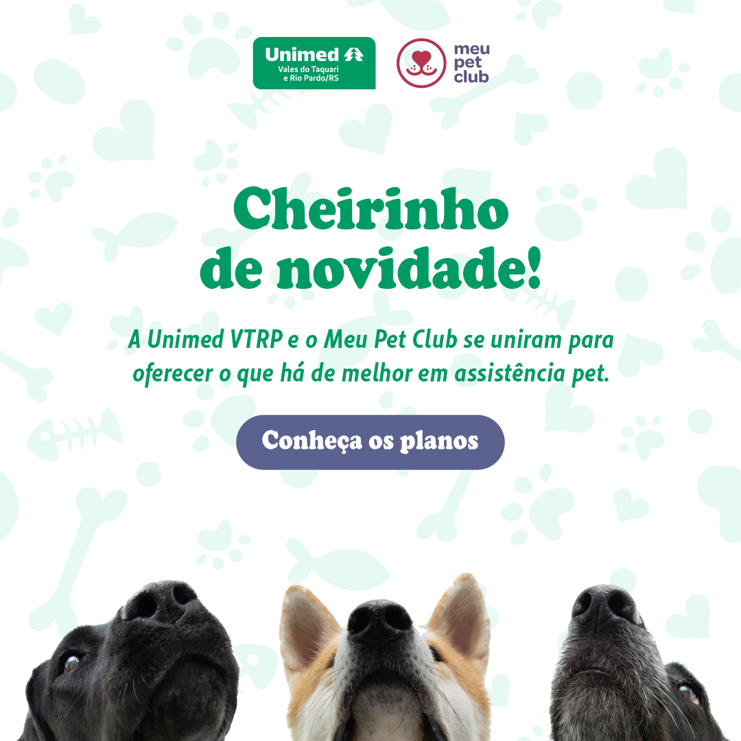 Unimed VTRP e Dinda Card passam a oferecer Plano de Saúde Pet a partir de R$ 9,90 - Unimed